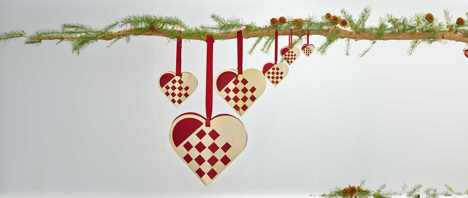 Julehjerte XS, Forgyldt, 5 cm fra Nordahl Andersen | C.Centrum